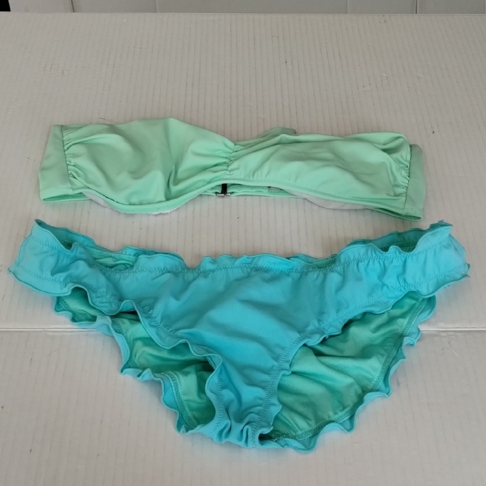 Victoria's Secret Mint Green And Aqua Bikini Set Top … - Gem